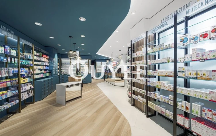 Wall Mounted Retail Medical Store Furniture Display Rack Pharmacy ...