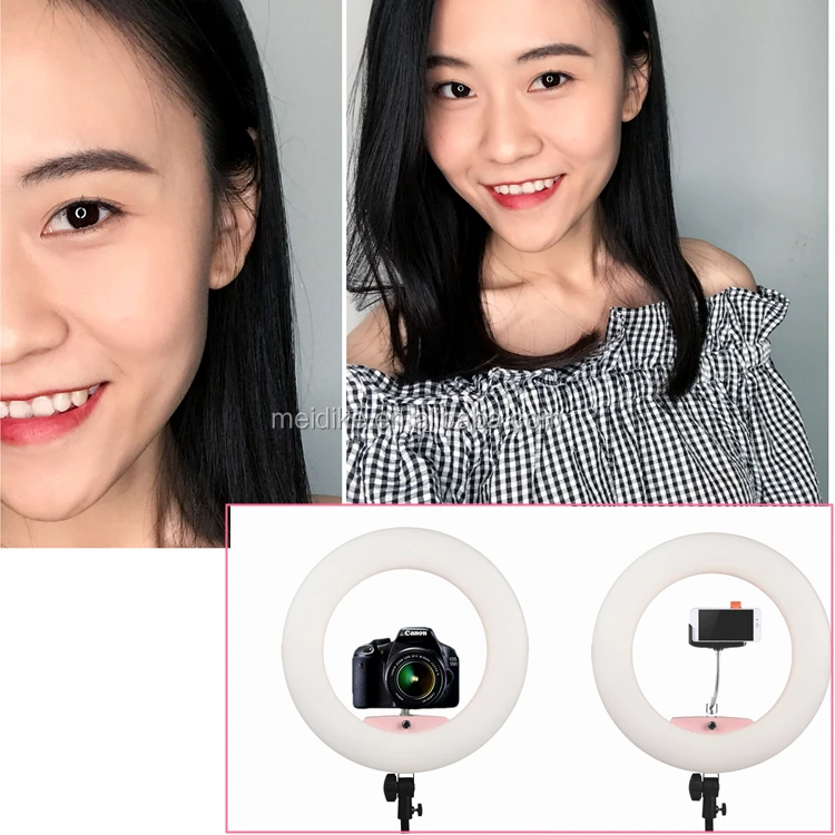 Yidoblo Fe-480ii 18'' 96w 95ra Photo Studio Video Shooting Camera Ring Light With Tripod Stand ...