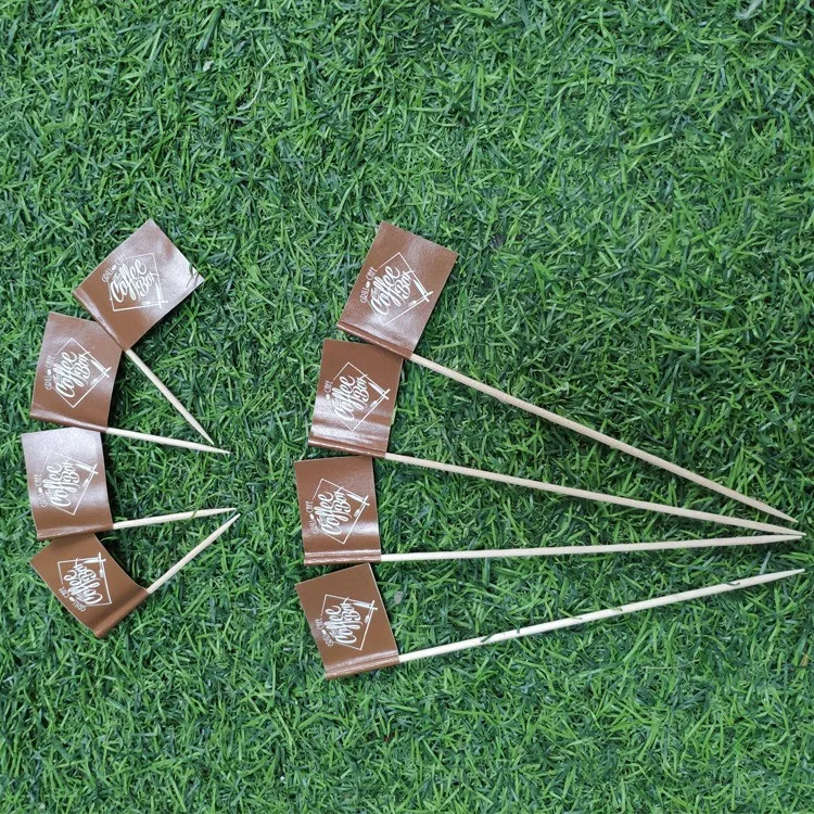 Custom Logo Printing Cocktail Toothpick Flag - Party Fun