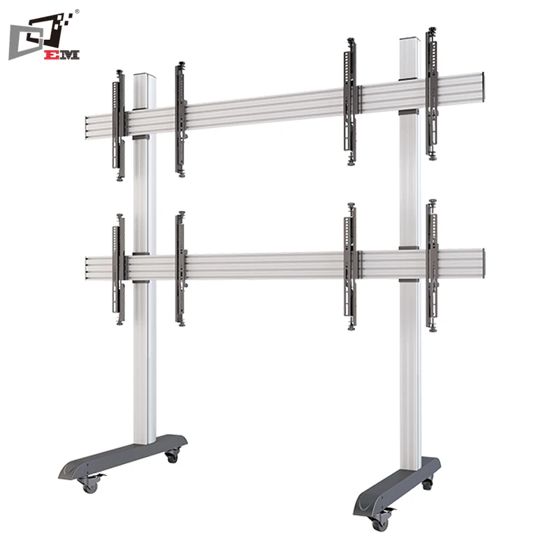 Digital Signage Aluminum And Steel Multi Screen Movable Tv Wall Bracket ...