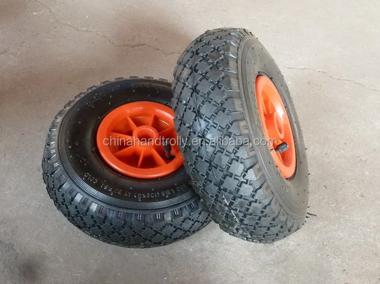 10 Inch Plastic Wheel 3.50-4 Rubber Wheel Used For Hand Push Cart For ...