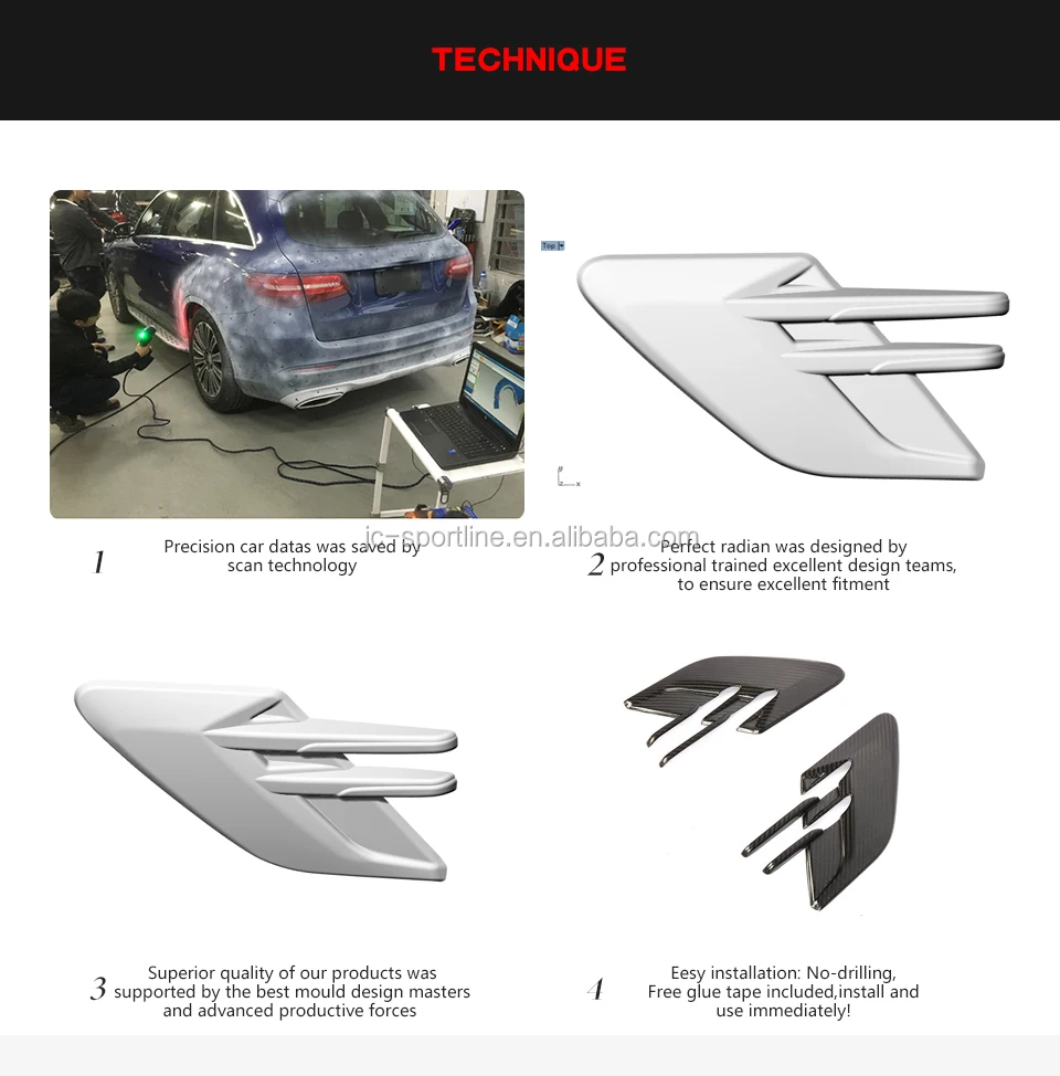 Carbon Fiber RRS Front Fender Vents for Land Rover 2018-2019
