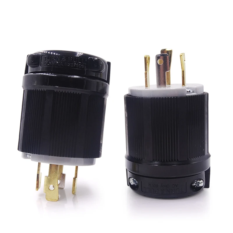 NEMA L14-30P Generator Plug, 30 Amp 4-Prong Industrial Power Plug for ...