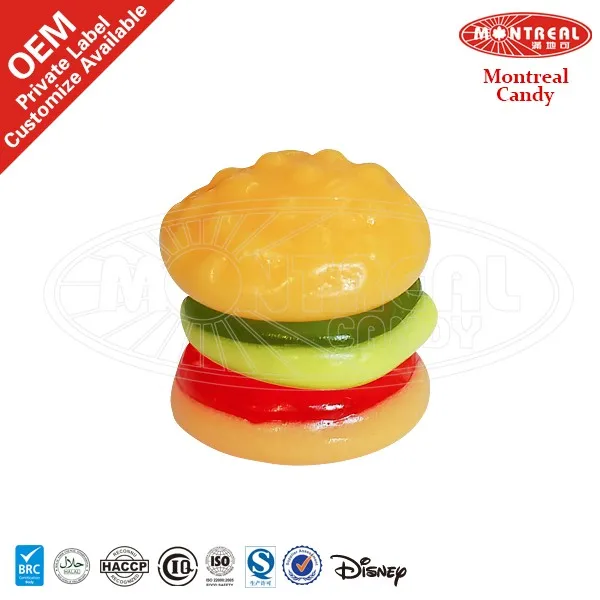Chewy Sweet Burger Gummy Candy With Halal - Buy Burger Gummy Candy ...