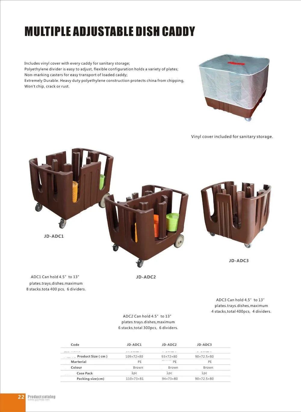 Multiple Adjustable Plate Caddy – Versatile Dish Caddy Trolley in Brown ...