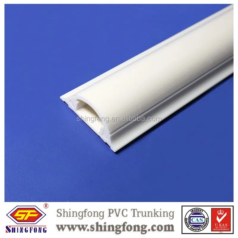 Electrical Half Moon Pvc Cable Trunking Pvc Floor Wiring Duct Plastic ...