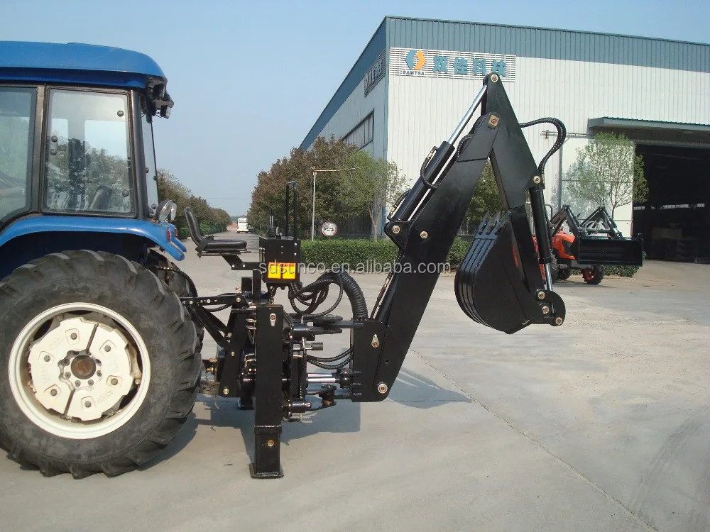 Tractor Mounted Rear Hydraulic Towable Backhoe Powered By Farm Tractor ...