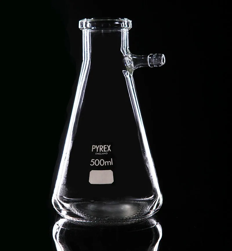 Laboratory Borosilicate Glass Filtering Flask with Side Arm