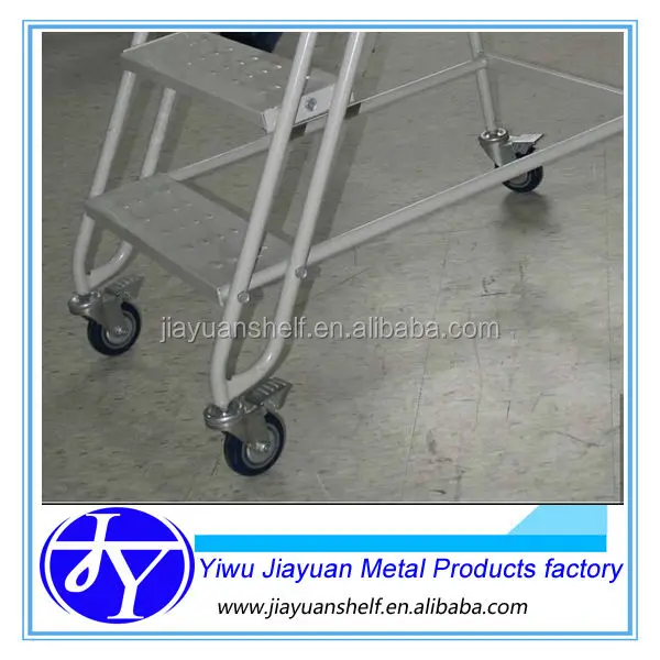 Warehouse Ladder With Platform - Buy Steel Warehouse Rolling Ladder ...