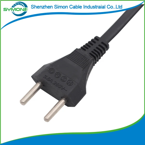 2 Pin Plug Brazil Plug Inmetro Power Cord For Consumer Electronics ...