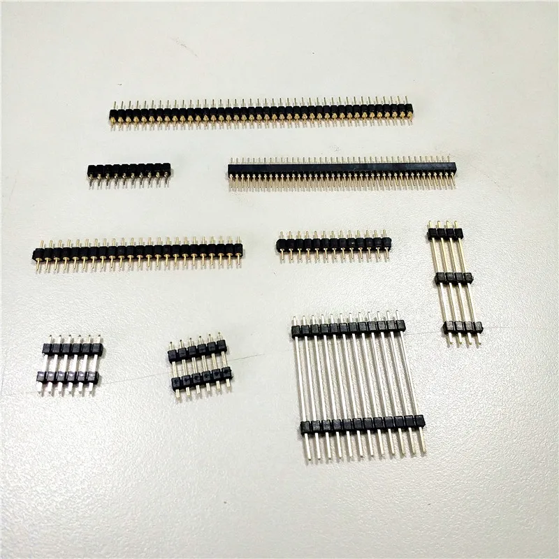 2.54mm Single Row Round Pin Header - Straight PCB Male