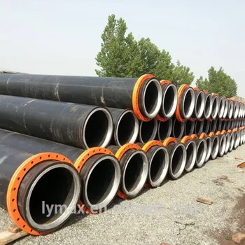 High Density Polyethylene Black Hdpe Pipe With Collars For Dredging ...