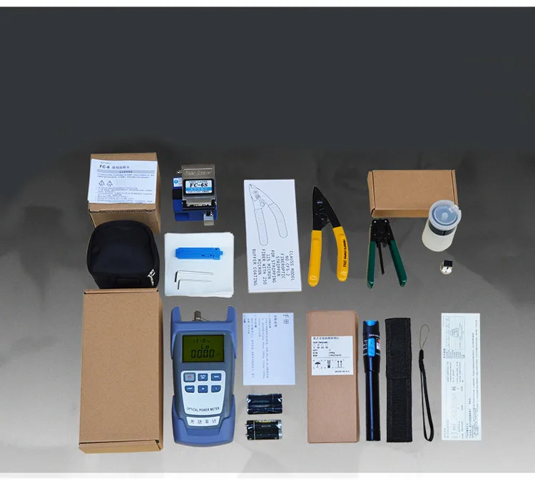 Ftth Fiber Optic Tool Kit For Installing Fast Connector And Fiber Optic ...