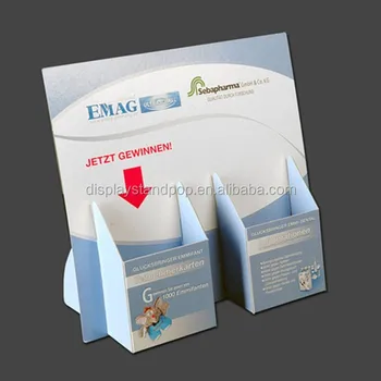 Custom Printed Cardboard Leaflet Holder,Cardboard Brochure Holder With ...