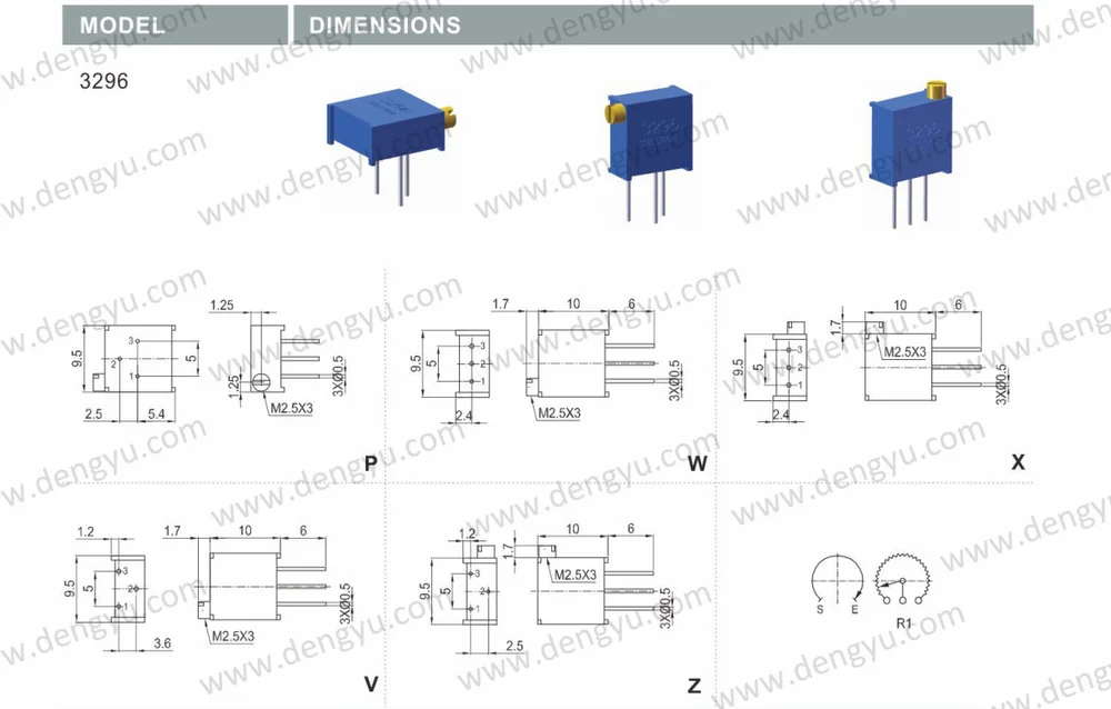 Rotary Potentiometer 10k With Ip67 Waterproof Dy - Buy 10k Rotary ...