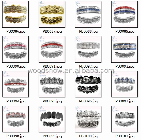 Cross Teeth Grillz Gold Teeth Grillz With Diamond Top And Bottom Set ...