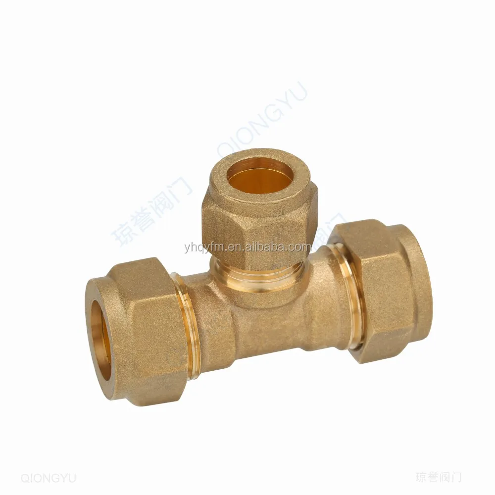 Copper Tube Fitting Compression Fitting Tee Pipe Fitting Tube Fitting ...