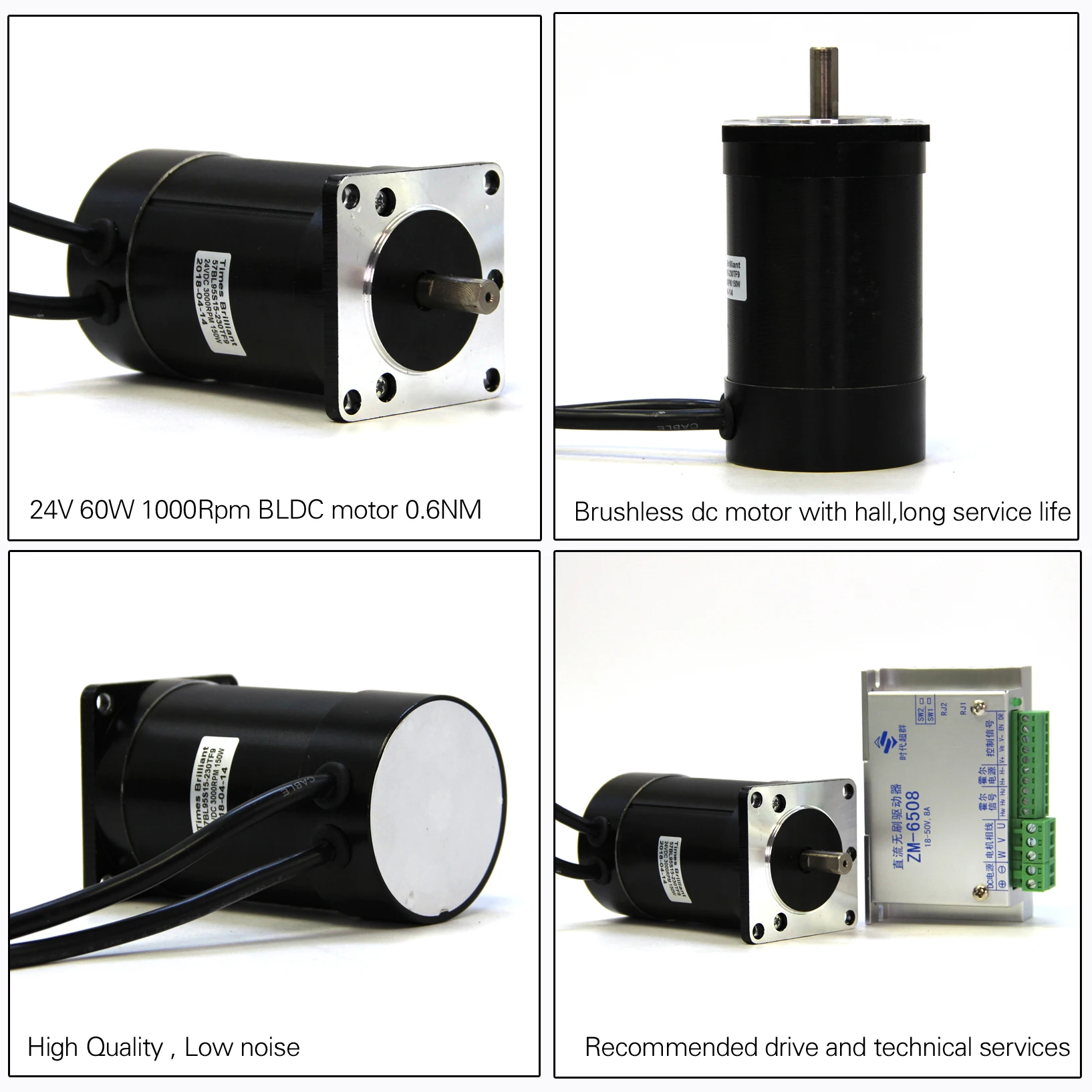 1000rpm Low Speed 60w Small Bldc Electric Motor 24v Brushless Dc Motor ...