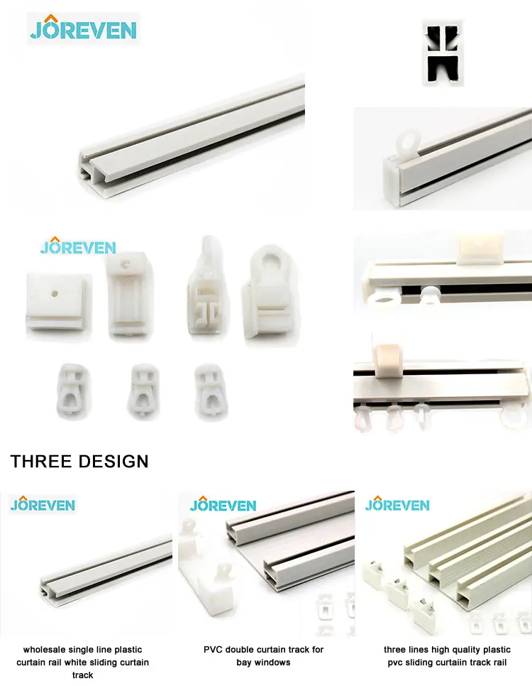 Wholesale Single Line Plastic Pvc Curtain Rail,White Sliding Curtain ...