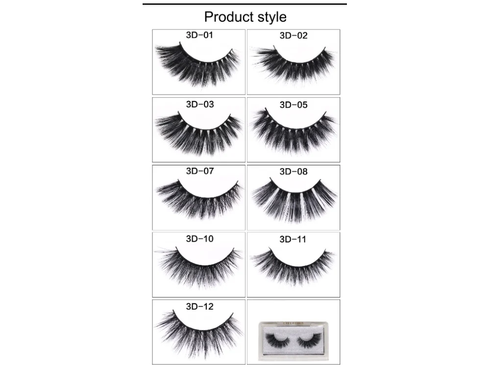 Faux Mink 3d Lashes Synthetic Silk Lashes Faux Mink 3d Fiber False ...