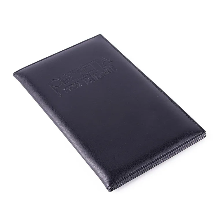 Menu Cover Leather Restaurant Menu Folder Black Pu Leather Menu Server ...