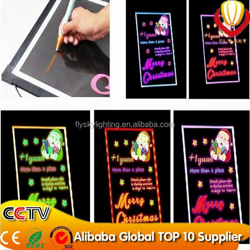 Sensory Led Drawing Board Illuminated Writing Message Boards Neon Light ...
