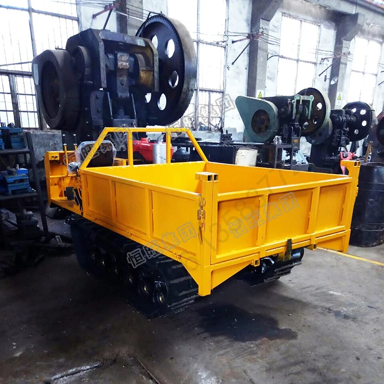 1000kg Mini Crawler Rubber Palm Bush Mini Dumper Garden Use Crawler ...