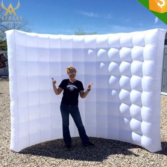 Customized Color Inflatable Wall Air Blown Curve Wall For Shop ...
