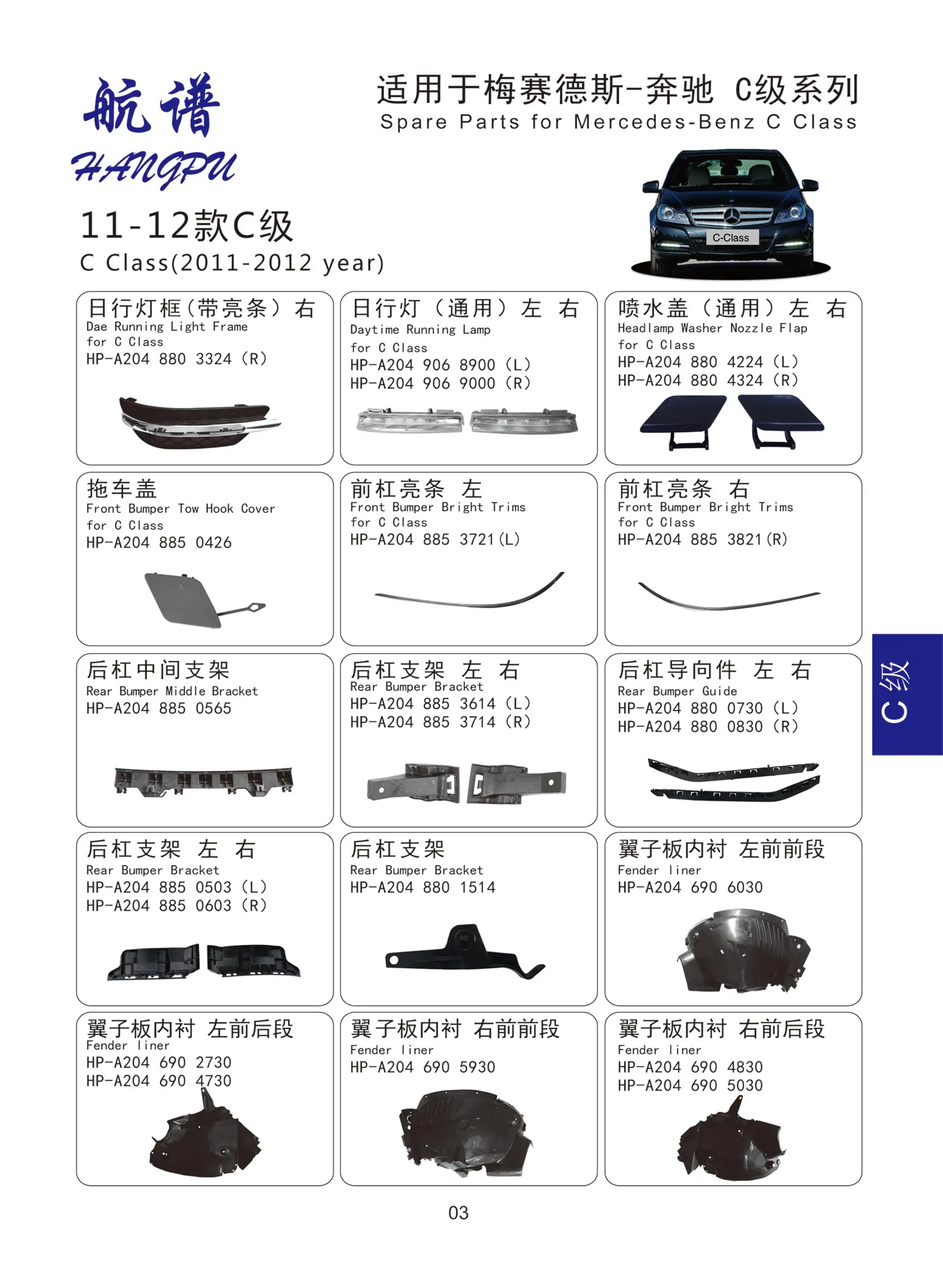 Front Bumper Bracket Interconnect for Mercedes AMG C-class
