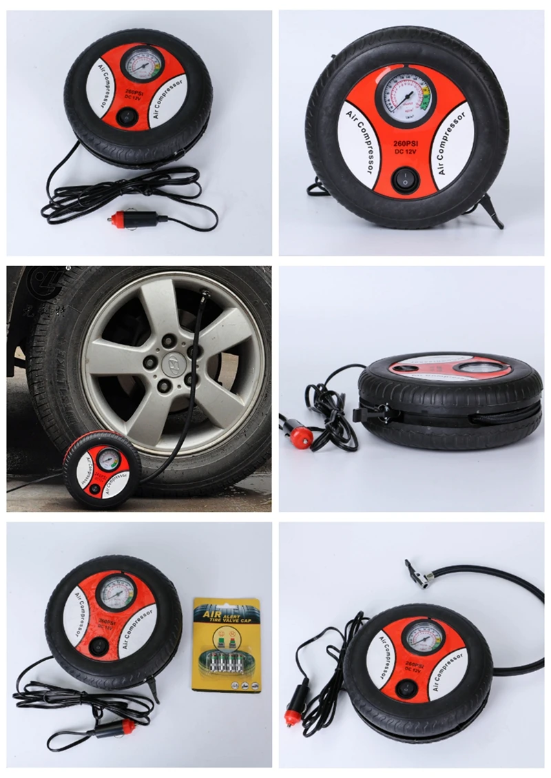 Portable Electric Mini 12V Air Compressor Pump Car Tyre Tire Inflator ...