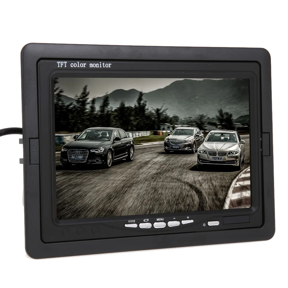 7 Inch Car Monitor - TV/DVD Player with 800x480 Resolution