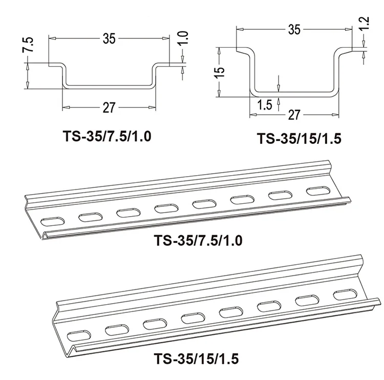 Rccn Steel Din Rail,Zinc Coated Din Rail,Metal Din Rails - Buy Din ...