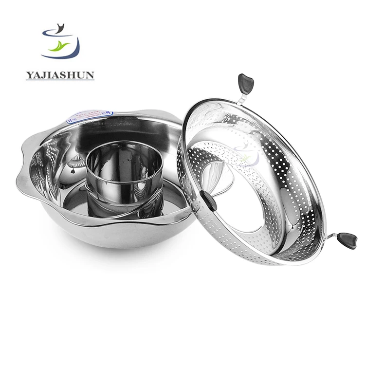 Induction Commercial Lifting Stainless Steel Stock Pot with Divider