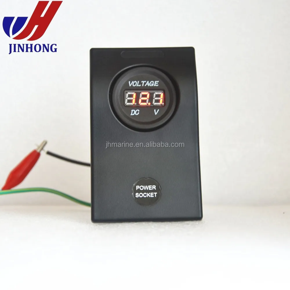 Dual Battery System Monitor Voltmeter Flush Mount Boat Marine Volt ...