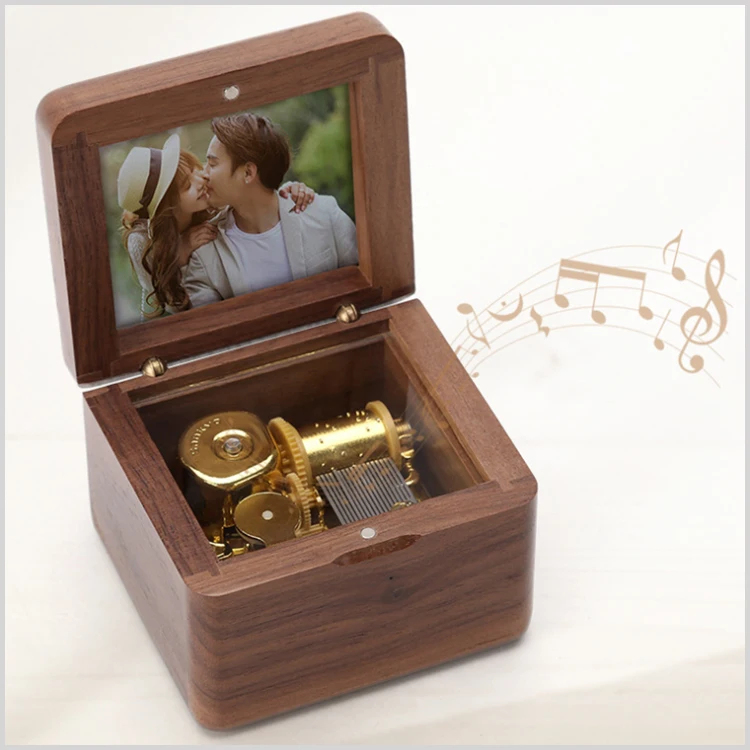 Mini Music Box - Custom Wooden Music Box with Personalized Logo
