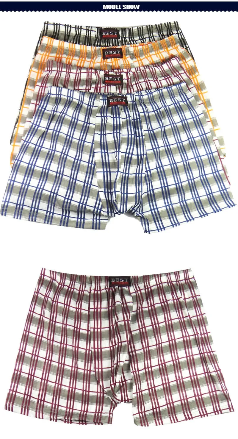 Hot Sale Men Boxers Men Plaid Underwear Mens Polyester Panties - Buy ...
