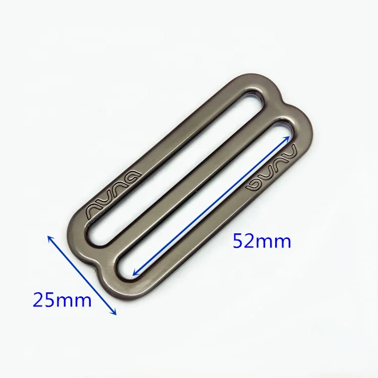 New Style Metal Strap Adjuster In Polished Gunblack Color Zinc Alloy ...