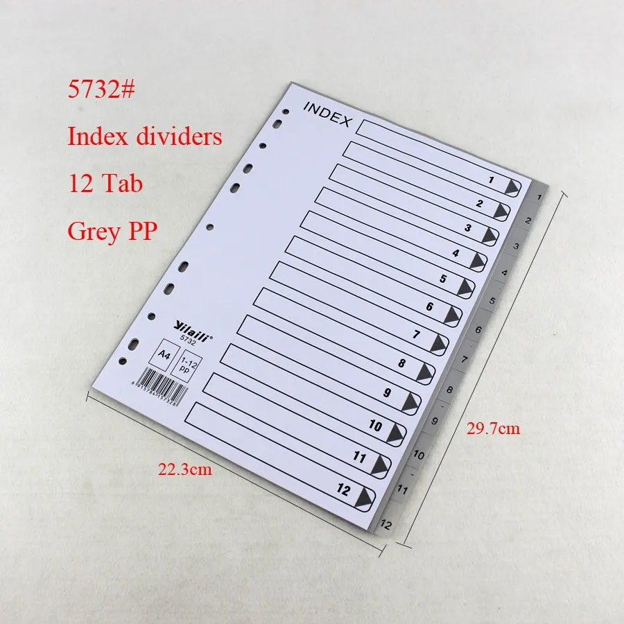 High Quality 13c A4 Pp 12 Tab Page Index Dividers - Buy A4 Index ...