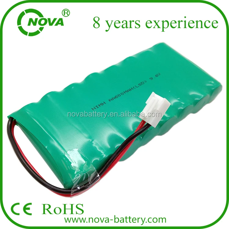 9.6v Battery Rechargeable 9.6v 600mah Aa Ni-mh Battery Pack - Buy 9.6v ...