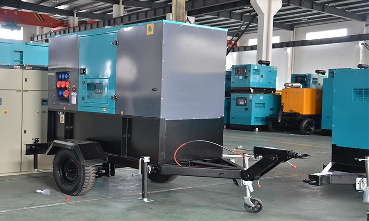 Small Portable Mobile Trailer Type Soundproof 50kva Diesel Generator ...