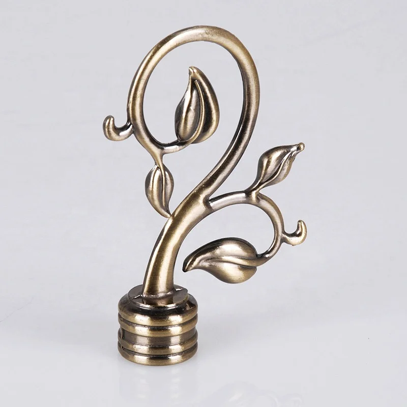 Stardeco China Manufactures Curtain Rod Flower Finial+silver Curtain ...