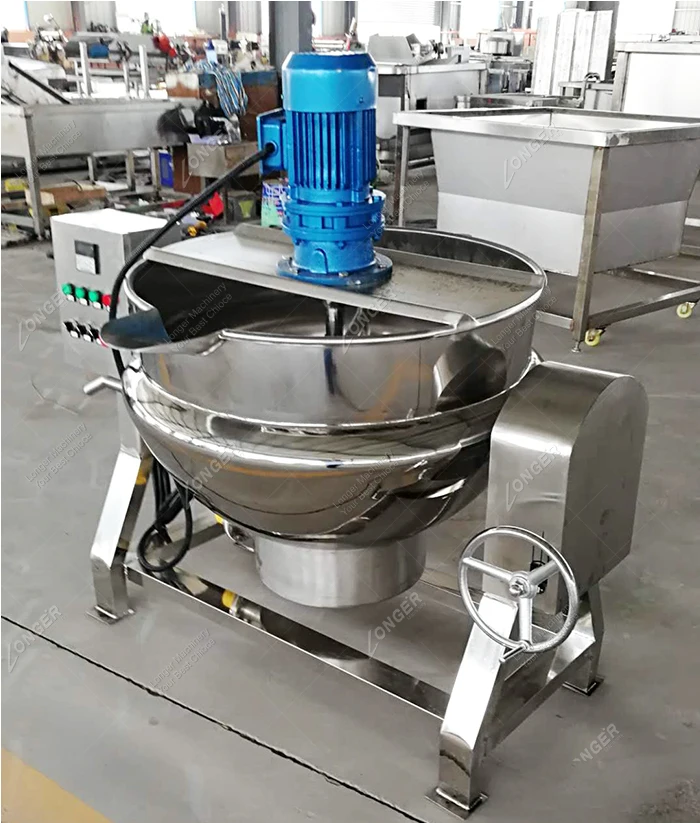 Stainless Steel Boiling Vat Steam Jacketed Kettle Gas Cooking Pot with ...