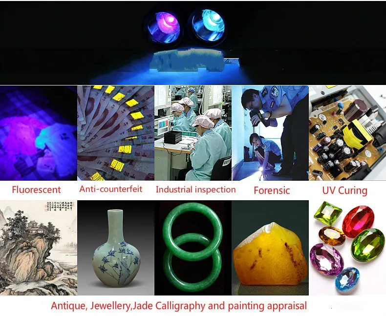 Usb Rechargeable Uv Torch 365nm 5w Lamp For Crime Scene Investigation ...