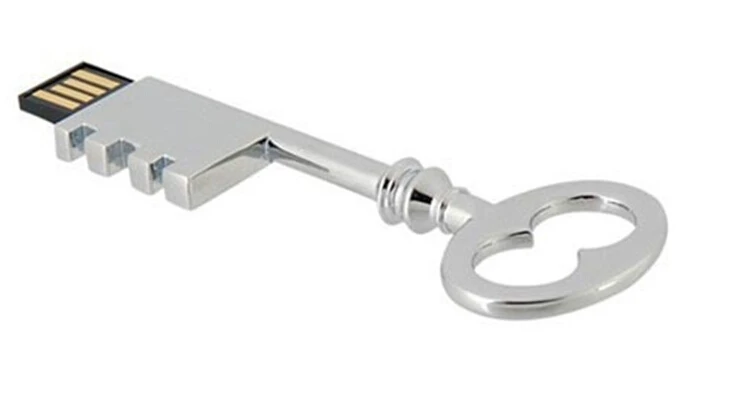 Silver Metal Key Usb Stick Flash Drive Antique Key Support 8gb - Buy ...