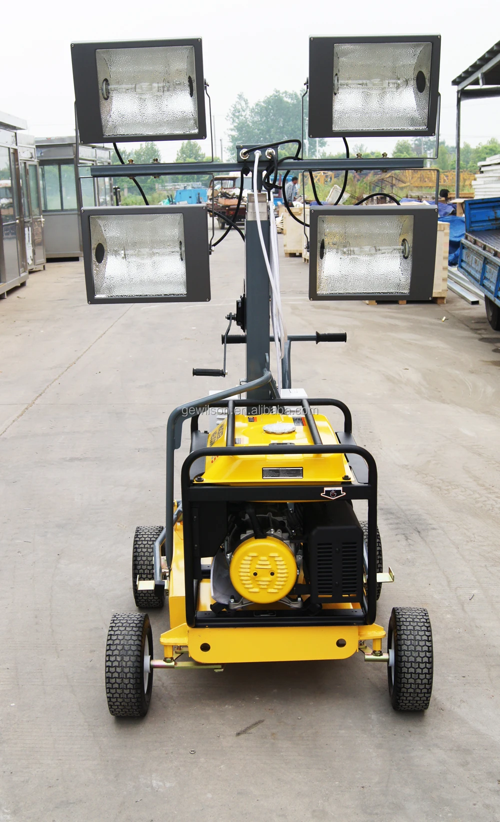 5.5m Industrial Flood Light Portable Movable Lighting Tower With ...