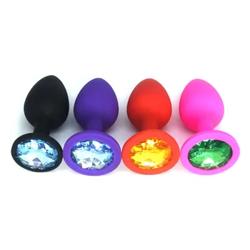 Hot New Products Expand Diamond Silicone Anal Plug Butt Plug Women Butt ...