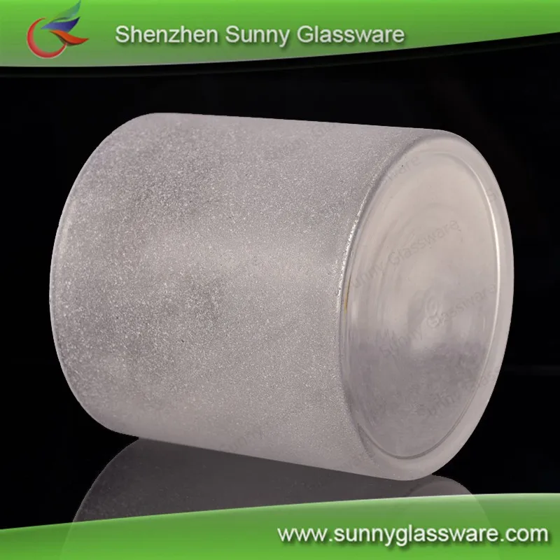 Frosted Effect Sandblast Cylinder Glass Hurricane Candle Jar - Buy ...