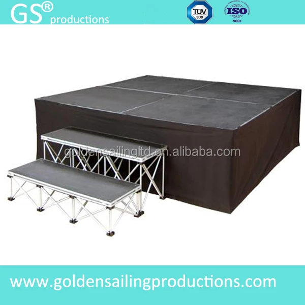 Cheap Portable Stage,Concert Stage With Curtain Packed By Flight Case ...