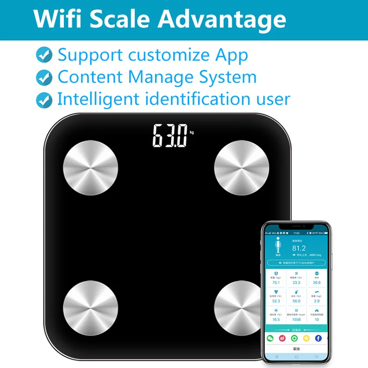 Precision Smart Weigh Scale Floor Tuya Smart Life Wifi Wireless for ...