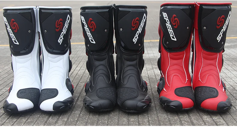 Riding Tribe Microfiber Leather Motorcycle Boots Pro Biker Speed Moto ...